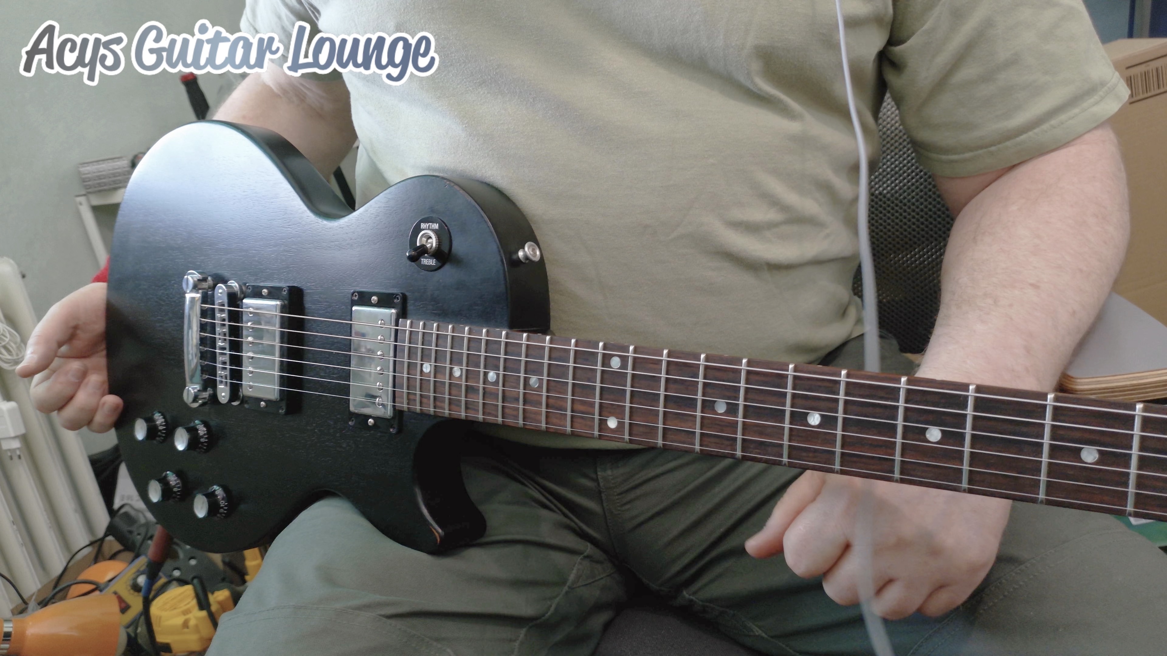 Gibson Les Paul worn black 2004 NOS 01 - Acys Guitar Lounge und Häussel Pickups